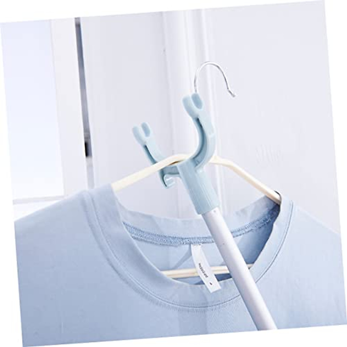 Alipis 2pcs Clothing Racks for Home Heavy Duty Hook Ceiling Hangers Clothesline Retractable Clothesline Outdoor Retractable Clothes Rods Adjustable Clothes Pole Extended Closet Pole Props