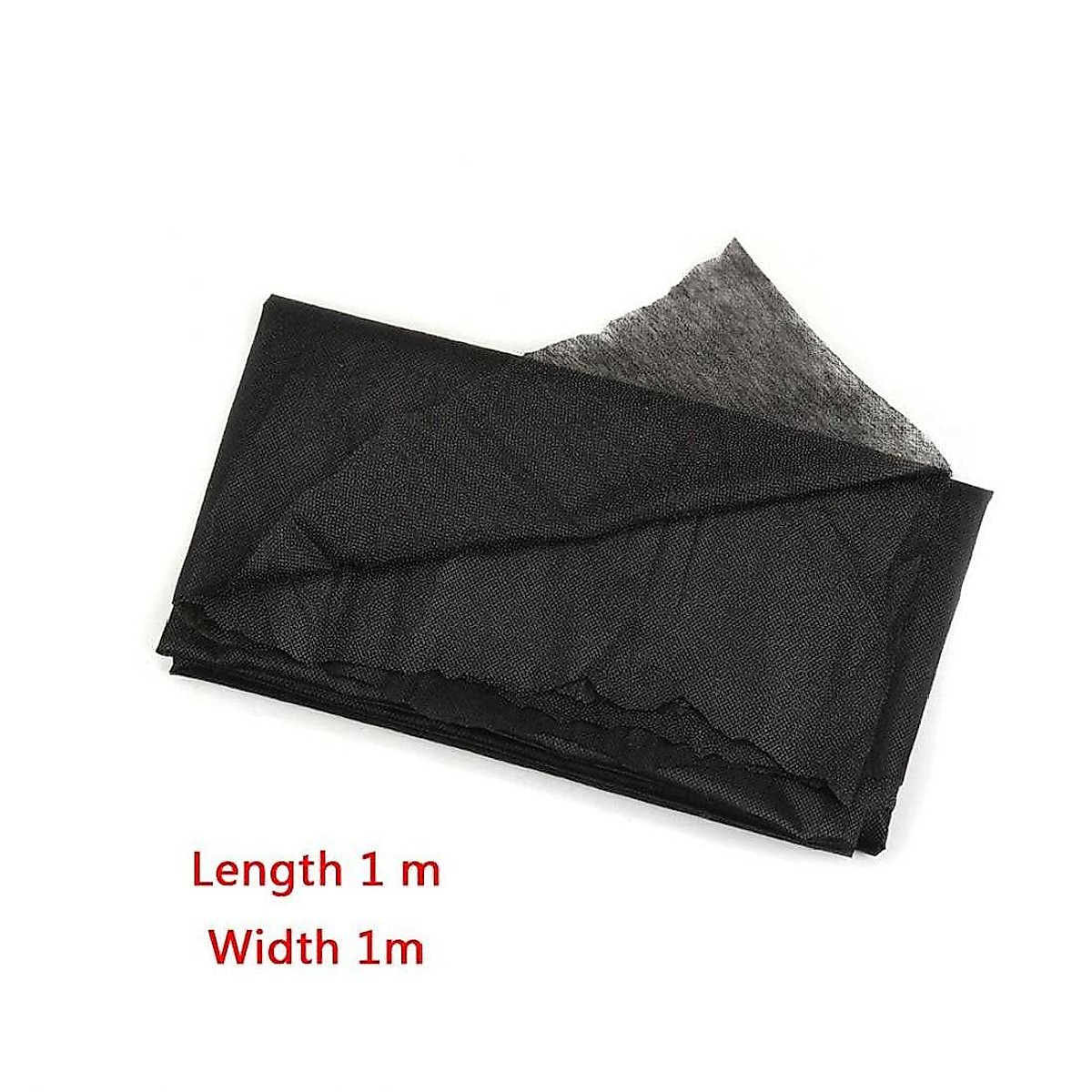 TOSSPER 1pc Non-Woven Interlining Fusible Iron Advanced Interface Fabric Single-Sided Adhesive Black 100cm