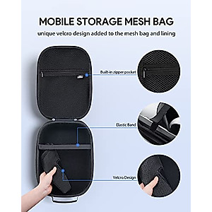 Aubika Carrying Case for Oculus Quest 2/Meta Quest 3/Pico 4, Compatible with Elite/Battery Headset Strap Accessories, Hard Travel Case - Black