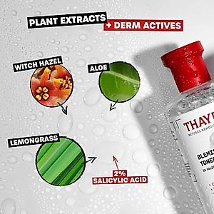 Thayers Blemish Clearing Salicylic Acid Toner, Acne Treatment Face Toner with 2% Salicylic Acid, Soothing and Non-Stripping Skin Care, 12 Fl Oz (Packaging May Vary)