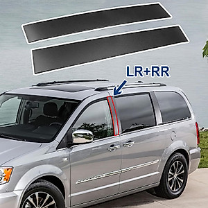 926-445 926-446 Driver and Passenger Side B Pillar Trim Cover Front Windshield Outer Door Molding Compatible with Chrysler Town & Country and Dodge Grand Caravan 2008-2020 Replace 5020664AA 5020665AC