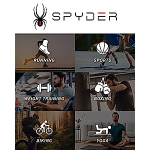 Spyder Men's Athletic T-Shirt - 2 Pack Dry Fit Short Sleeve Performance Sports Tee (S-XL), Size Large, Black/Grey