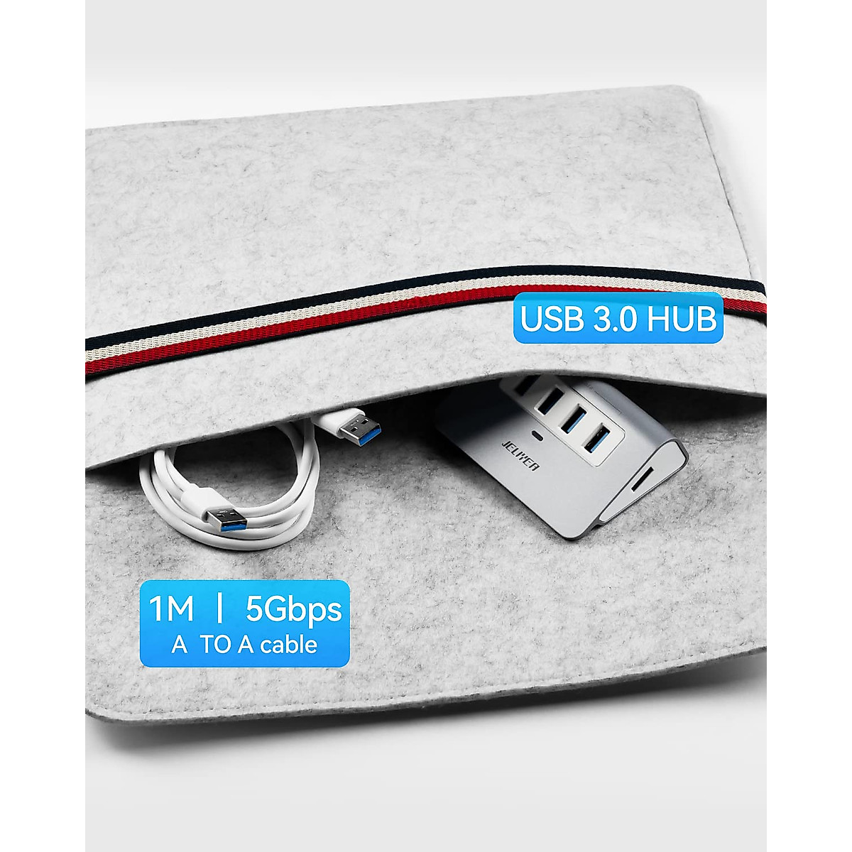 USB 3.0 Hub, 4 Ports USB Hub 5Gbps Multi USB Port Expander USB Extender Aluminum USB Splitter with 3.3ft Cable,USB Multiport Adapter for Laptop,PC,Desktop,Mouse,Keyboard,PC USB A Device