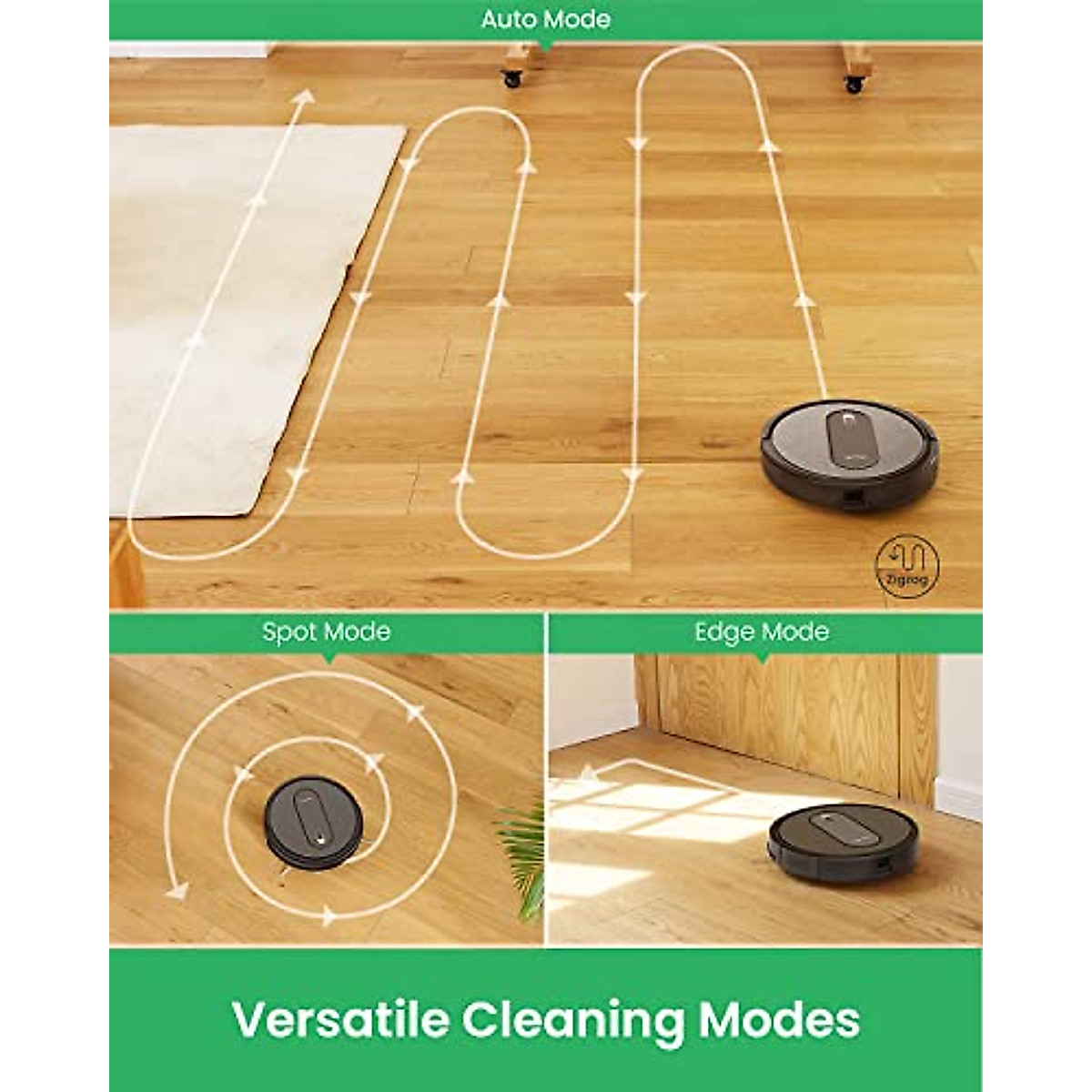 Vactidy Nimble Robot Vacuum Cleaner, 2000Pa Strong Suction Robotic Vacuums, Super Slim, Quiet, Schedule Setting, Self-Charging, App/WiFi/Alexa/Siri Control, Ideal for Hard Floor, Carpet, Pet Hair