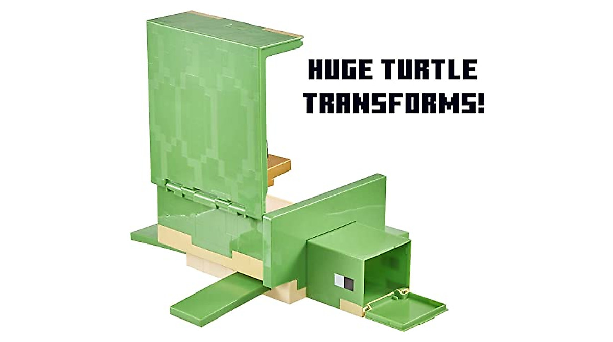 Transforming Turtle Hideout Toy - Minecraft Adventure