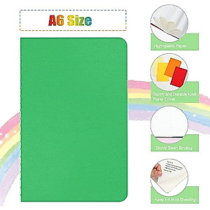 EOOUT 24pcs A6 Mini Notebooks Colorful Small Pocket Notebooks, 3.5x5.5 Inches Blank Notepad Journals for Kids Students Traveler School Supplies, 12 Colors