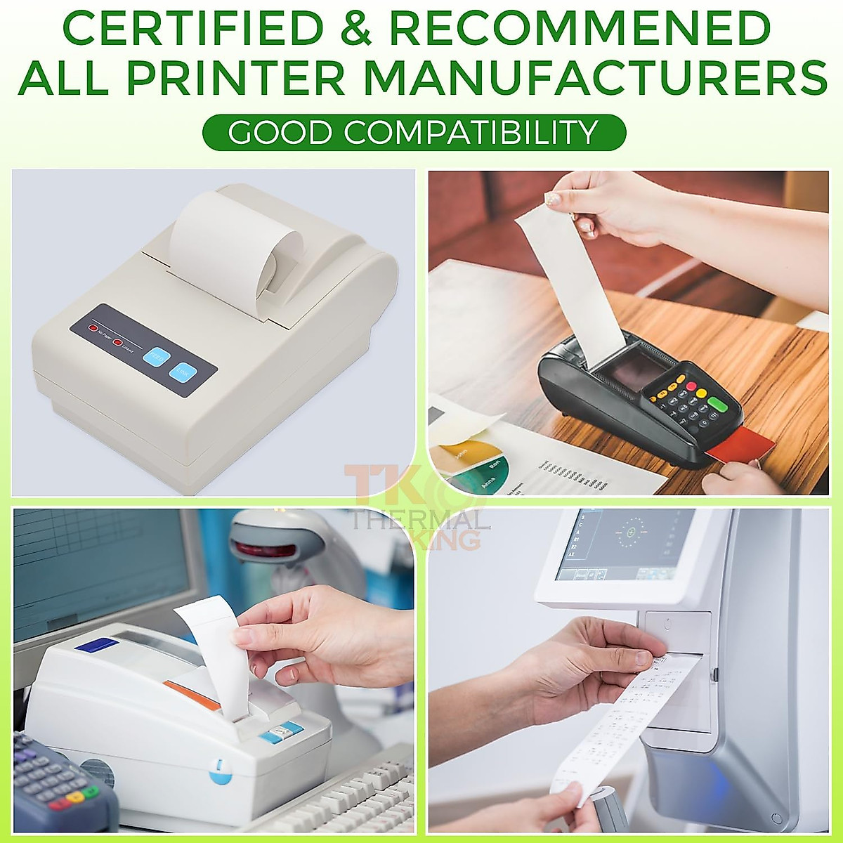 TK Thermal King, 2 1/4" x 50' Thermal Paper, 50 Rolls