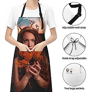 ZXGIFYNLFD Custom Apron for Women Personalized Apron for Men Add Your Image/Text/Logo Aprons for Women with Pockets Suitable for Cleaners Cooks Cooking Baking Barbecue