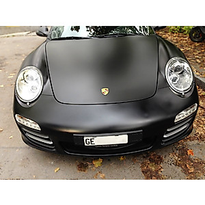 VViViD Black Matte 5 Foot x 6 Foot Car Wrap Vinyl Roll with Air Release 3Mil