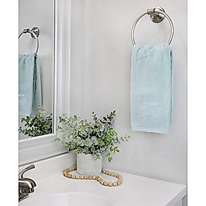AuldHome Guest Towels (Set of 2, Green); Be Our Guest Monogrammed Hand Towels