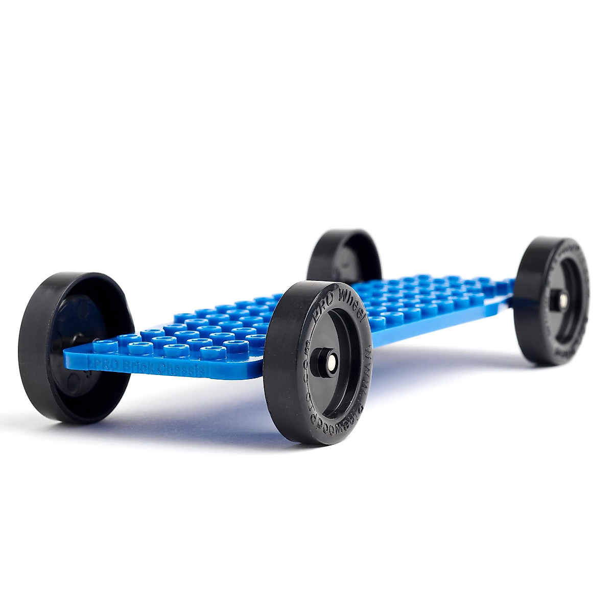 Pinewood Pro Brick Derby™ Car Chassis | Create a Customized car with Lego® Bricks to Race on Pinewood Derby Tracks | Fully Assembled and Ready to Race from Engineered for Speed