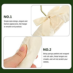 Garneck 10pcs Hanger Bridal Coats with Shoulder Costume for Coat Heavy Bridesmaid Shop Dress Pant Non- Bump Slip Satin Non- Slip Sponged No Skirt Covers Canvas Anti Silk