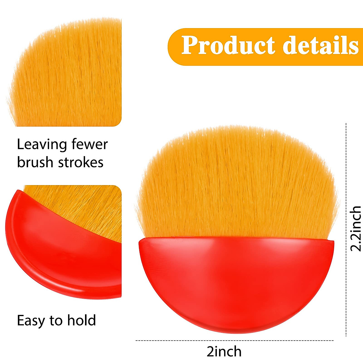 8 Pieces Flat Brush Applicator Artist Drawing Brush Diamond Art Brush for Christmas DIY Craft Gesso, Oil Paint, Acrylic Painting, Watercolor, Furniture Brush Cleaner (Red and Gold)