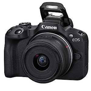 Canon EOS R50 Mirrorless Digital Camera with RF-S 18-45mm f/4.5-6.3 is STM Lens + 64GB Memory + Case+ Steady Grip Pod + Tripod+ Software Pack + More (30pc Bundle)