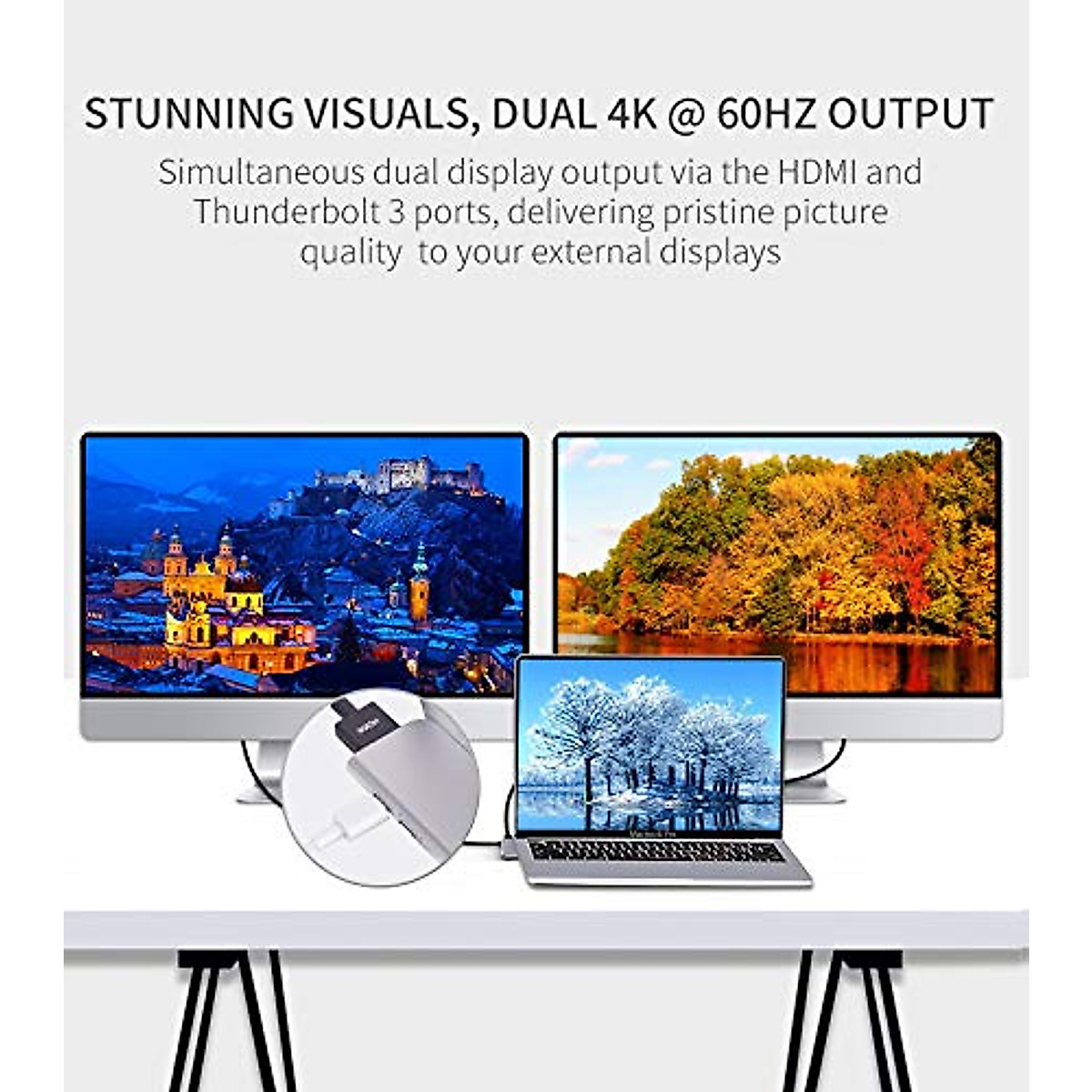 MINIX NEO SD4 USB-C Multiport 480GB SSD Storage Hub for Apple MacBook Air/Pro | 4K@60Hz Display | Thunderbolt 3 | USB 3.0,Sold Technology Limited.(Space Gray)