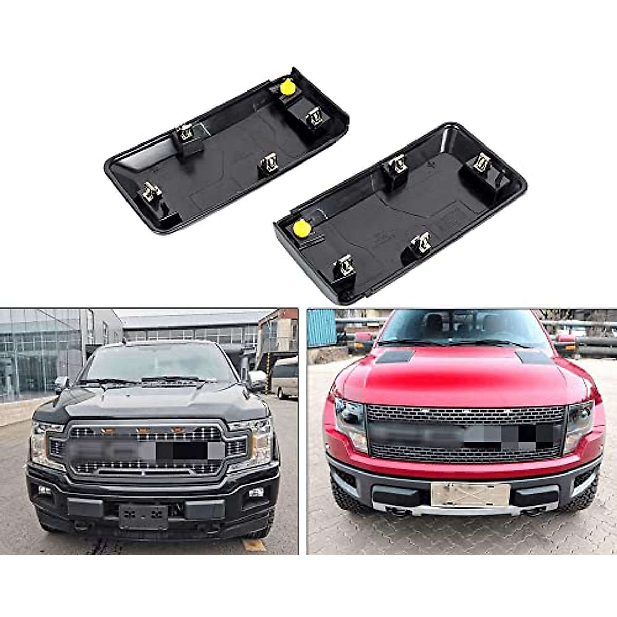 POETRYXIAO Front Bumper Guards Pads Inserts End Caps Cover Compatible with Ford F150 2018 2019 2020 ,1 Pair,Bumper Traverse Accessories