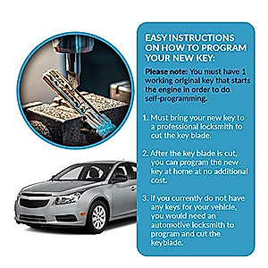Keyless2Go Replacement for New Keyless Remote 5 Button Flip Car Key Fob Select Impala Malibu Cruze Equinox and Other Vehicles That Use FCC OHT01060512