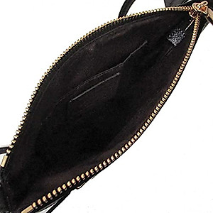 COACH Women's Mini Rowan File Shoulder Crossbody Bag (Crossgrain Leather - Black)