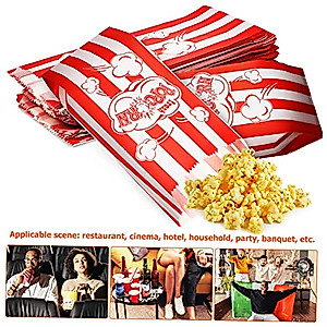 Yardwe 100pcs Popcorn Popcorn Packaging Bag Mini Food Containers Mini Containers Mini Snack Containers Movie Night Popcorn Bowl Paper Chicken Box Concession Popcorn Bags Popcorn Supply