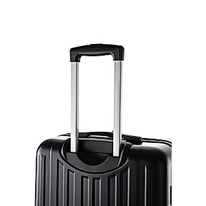 Rockland Paris Hardside Luggage with Spinner Wheels, Black, 3-Piece Set (20/24/28)