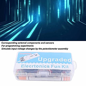Electronics Component Assortment, Controllable LED Brightness Electronics Component Kit Stable for Programming Experiments