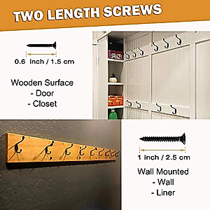 POSURI 10 Pack Heavy Duty Dual Coat Hooks Wall Mounted with 40 Screws, Utility Metal Hooks Retro Double Hooks Wall Hanging Zinc Die Cast Robe Hooks for Coat, Bag, Scarf, Towl, Cap, Cup, Key