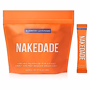 NAKED nutrition Nakedade – Performance Enhancing Sports Drink Powder - Blueberry Lemonade Electrolyte Powder – No GMOs or Artificial Sweeteners, Gluten-Free, Soy-Free, Dairy-Free – 16 Sticks
