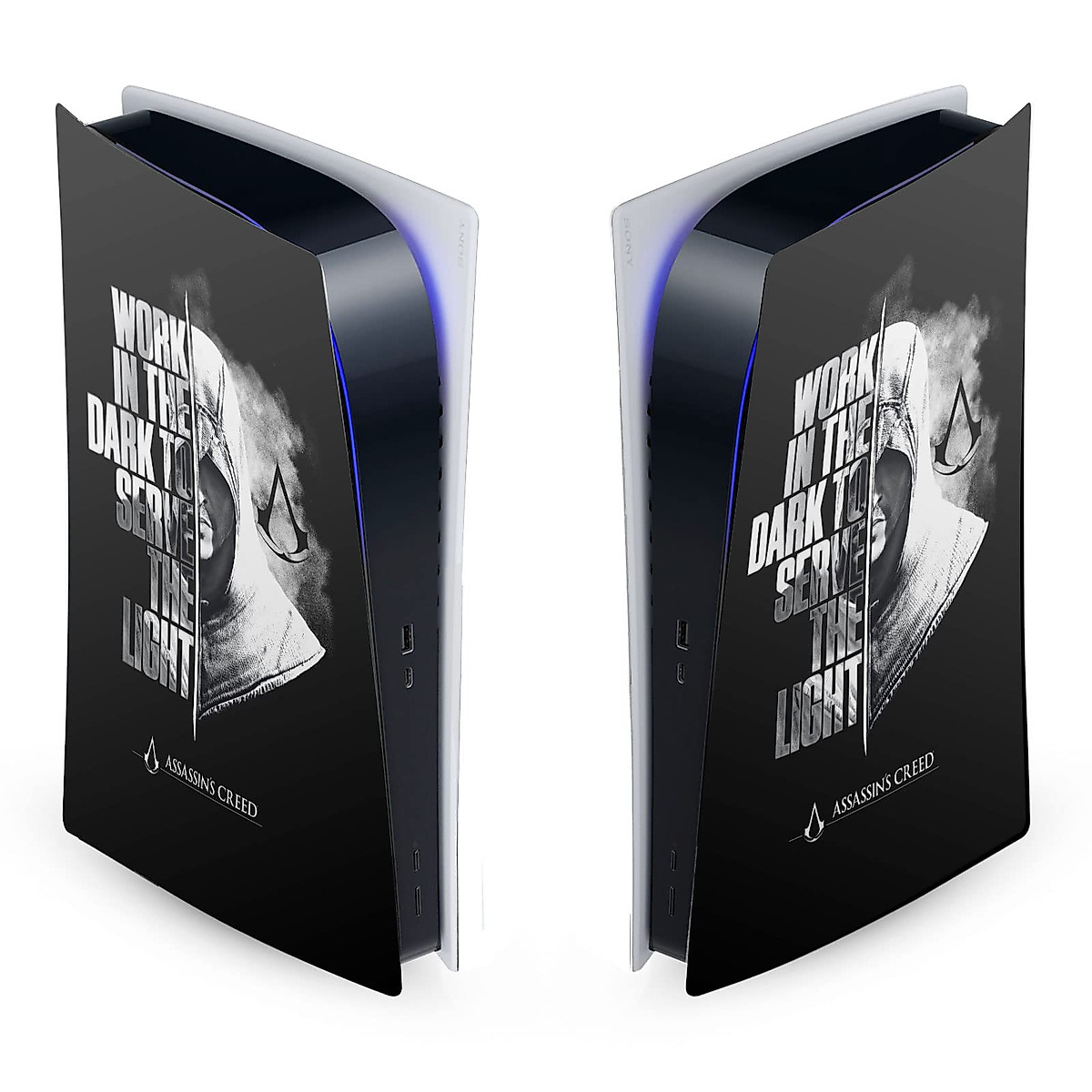 Head Case Designs Officially Licensed Assassin's Creed Half Legacy Typography Vinyl Faceplate Sticker Gaming Skin Case Cover Compatible with Sony Playstation 5 PS5 Digital Edition Console