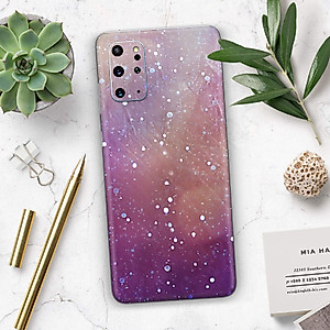 DesignSkinz The Grungy Purple and Orange Scratched Surface Protective Vinyl Decal Wrap Skin Cover Compatible with The Samsung Galaxy S20 (Screen Trim & Back Glass Skin)