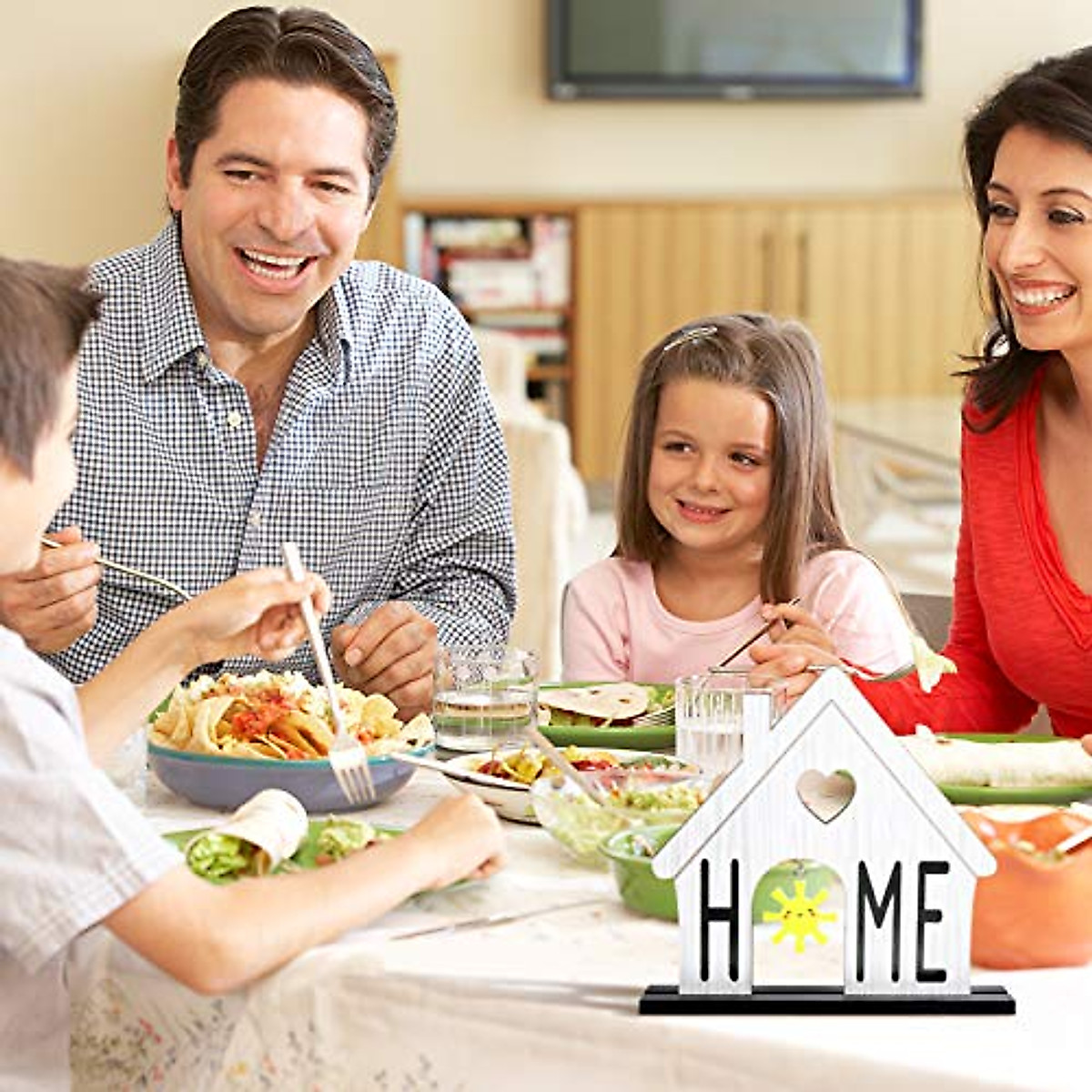 Jetec Home Decor Interchangeable Sign Wooden Decorative Home Signs Interchangeable Table Centerpiece Blessed Table Centerpiece Fireplace Decorations for Valentines Easter Living Room Decor