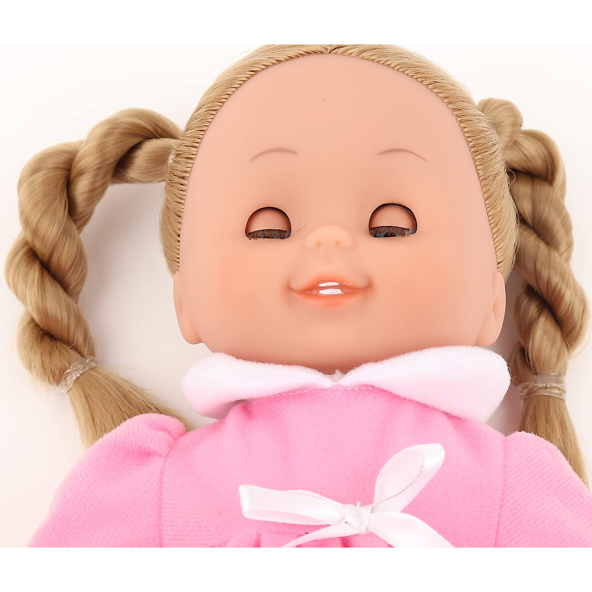 SCORAY 16 ", Stuffed Super Soft Baby Bear Doll Born and up - Removable Pink Clothing