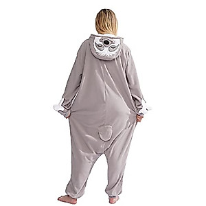 Adult Sloth Onesie Pajamas Cosplay Animal Homewear Sleepwear Jumpsuit Costume for Women Men
