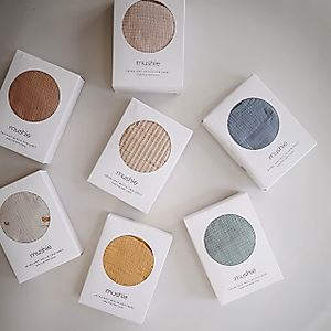 mushie Extra Soft Muslin Fitted Crib Sheet | 192 Thread Count | 28"x 52"(Natural)