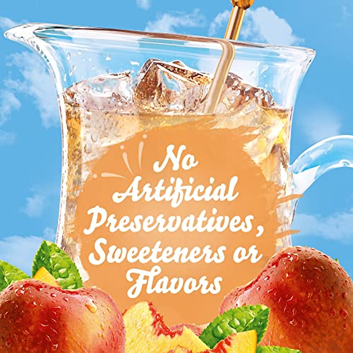 Crystal Light Pure Peach Iced Tea Naturally Flavored Powdered Drink Mix 2.28 oz/pouch (5 Count Pitcher Packets) (Package may vary)