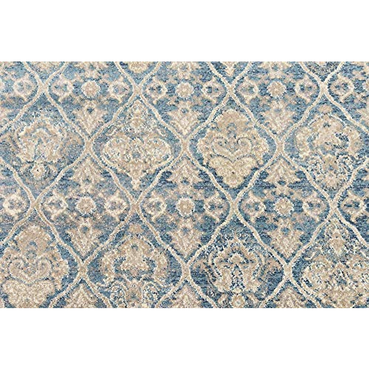 Unique Loom Salzburg Collection Classic Traditional Medallion Design Oriental Inspired with Intricate Border Area Rug, 4 ft, Navy Blue/Light Brown