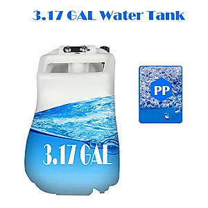 HayWHNKN Floor Polisher Commercial Floor Scrubber Buffer Carpet Buffer Scrubber 17" Heavy Duty Polisher Machine 154RPM Multifunctional Carpet Cleaner with 3Gal Water Tank 110V