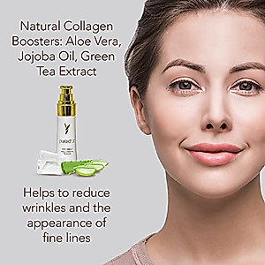 PURA D'OR Face Serum Collagen Whitening Moisturizer (30mL) - Whitens & Brightens Skin For Radiant, Firmer, Sharper Looking Complexion, Reduces the Appearance of Fine Lines & Wrinkles - For Face & Neck