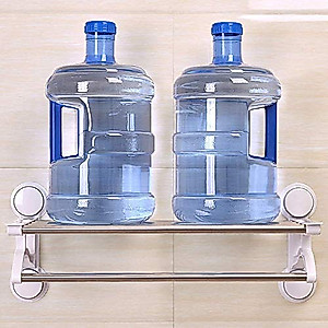 Towel Racks Towel Rack Towel Bar Suction Cup Bathroom,Towel Holder Wall Mounted,Self Adhesive Hand Towel Holder with Double Bar Stainless Steel,Kitchen Bath Towel Shelf Yearn for