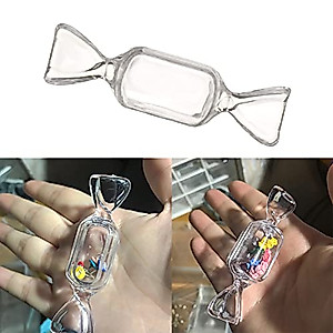 LapangZi 10 Pcs Candy Shaped Mini Box Transparent Jewelry Storage Containers Travel Plastic Containers Storage Case for Small Decorations Items