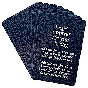 I Said A Prayer Navy Blue 3.5 x 2.5 Cardstock Keepsake Bookmarks Pack of 12