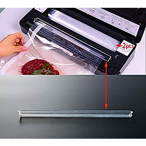 CeKay Vacuum Sealer Rolls Food Storage Saver Commercial Grade Bag, Create Your Own Size Bag, with One Drip Box, 11"x16' Rolls (2-Pack)