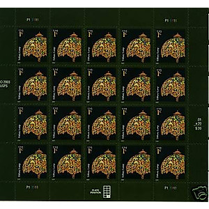 Tiffany Lamp Pane 20 x 1 cent U.S. Postage stamps NEW