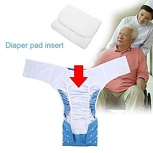 Adult Pocket Nappy, Reusable Adjustable燱ashable Comfortable Adult Pocket Nappy Cover燚iaper Cloth for the Old, the Disabled, Pregnant Woman()