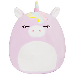 Squishmallow Large 16" Silvia The Purple Unicorn - Official Kellytoy Plush - Soft and Squishy Unicorn Stuffed Animal Toy - Great Gift for Kids