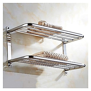 Towel Racks Towel Shelfs,Towel Shelf Towel Rack Bath Double Towel Shelves Holder 57Cm Towel Row Wall Mounted Towel Rail Bar Hotel Rail Shelf Storage Holder for Bathroom Kitchen/67Cm (Color : 57cm)