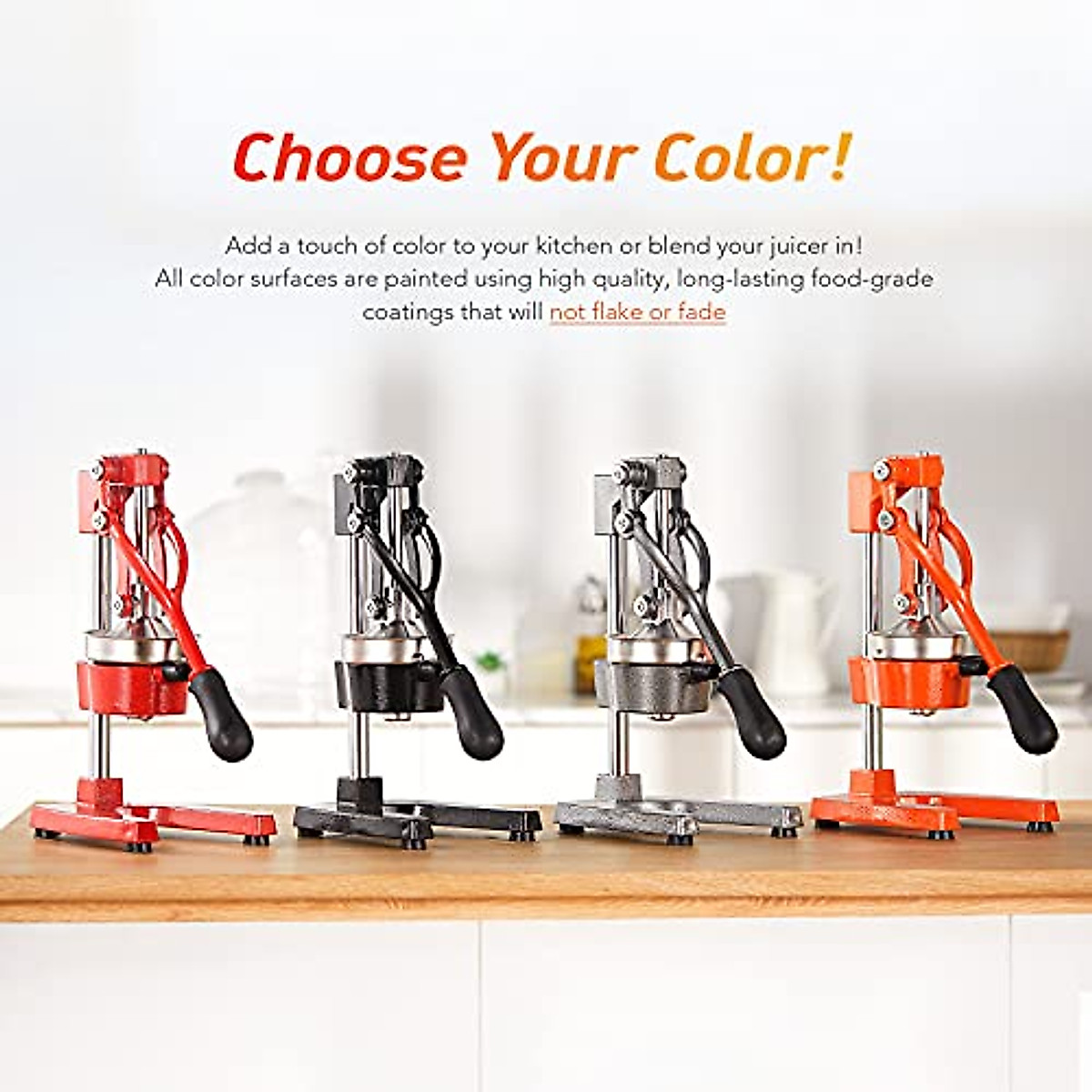 CO-Z Hand Press Juicer Machine, Manual Citrus Juicer for Lemon, Lime, Orange Juice - Professional Squeezer and Crusher, Easy to Clean, Black