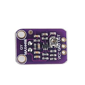 HiLetgo 2pcs Electret Microphone Amplifier MAX4466 Module Adjustable Gain Blue Breakout Board for Arduino