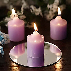 TABLECLOTHSFACTORY Lavender Votive Candle Candles-12/pk