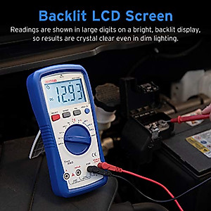 Etekcity Professional Digital Multimeter Voltmeter A1000, AC/DC Voltage Tester, TRMS 6000 Counts, Current, Resistance, Frequency, Continuity, Capacitance, Diode, Temperature, NCV