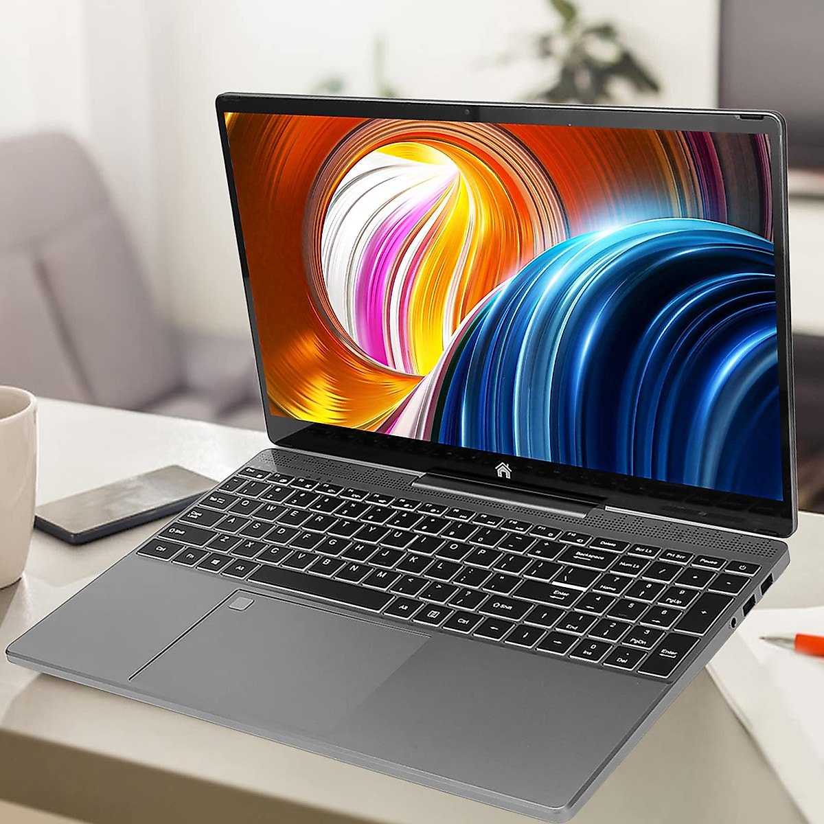 Gaming Laptop, Gravity Sensor RGB Backlit 15.6 Inch Touch Screen Business Laptop 4096 Pressure for Family (12GB+256GB US Plug)